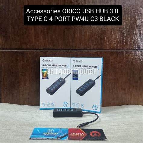 Jual Accessories Orico Usb Hub Type C Port Pw U C Black Shopee Indonesia