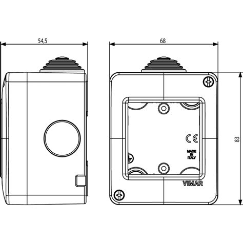 Vimar Plana Surface Mounting Box Ip40 Enclosure 2m 14802