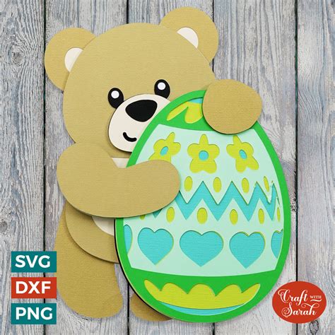 Easter Teddy Svg Male Craft With Sarah