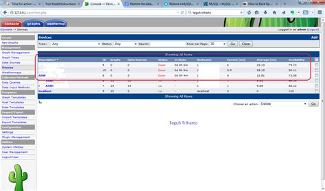Teguh Triharto Learning Center How To Backup And Restore Database Mysql Cacti Windows
