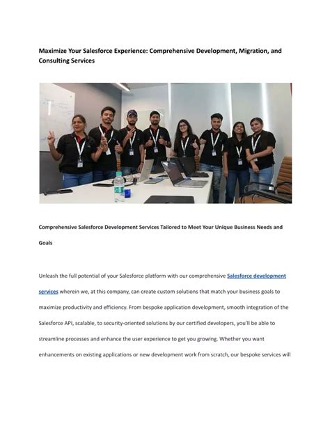 Ppt Maximize Your Salesforce Experience Comprehensive Development