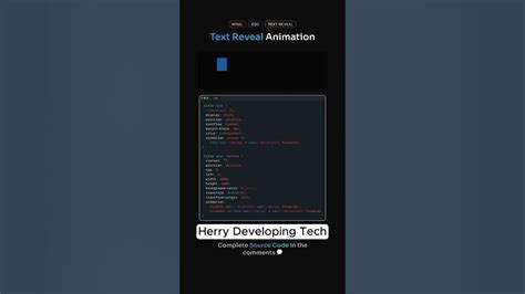 🌟 Text Reveal Animation Using Html And Css 💥 Shorts Short