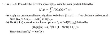 Solved Fix N Consider The R Vector Space R Tkn With Chegg