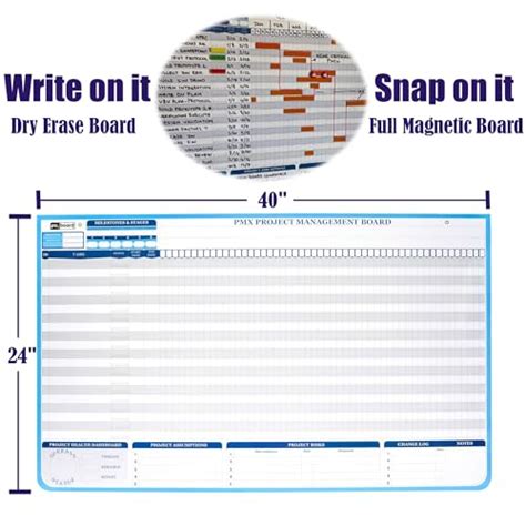 Snapklik Com Pmxboard Project Management Gantt Chart Whiteboard Kit Piece Project Board