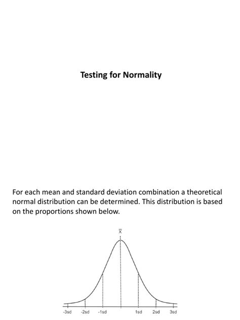 Lec 5 Normality Testing Pdf Statistical Significance Statistical Hypothesis Testing