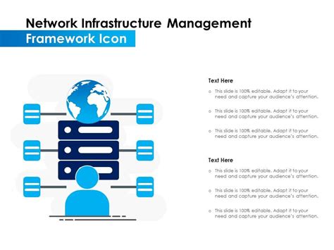 Network Infrastructure Management Framework Icon Presentation Graphics Presentation
