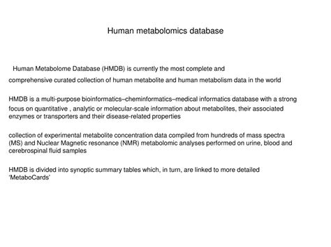 Ppt Plant Metabolomics Database Powerpoint Presentation Free