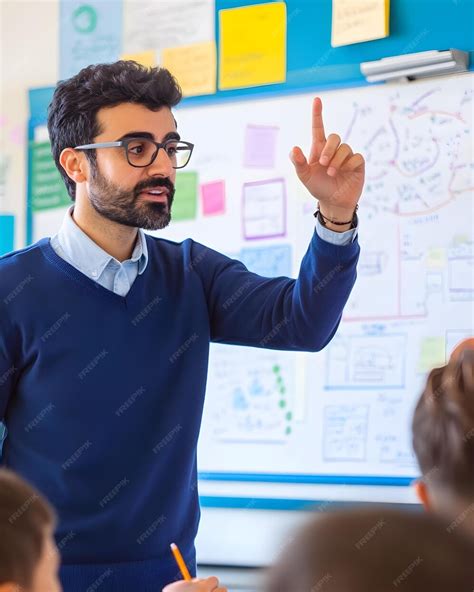 Young Male Teacher Lecturing Students In Class Premium Ai Generated Image Young Male Teacher Lecturing Students In Class Premium Ai Generated Image