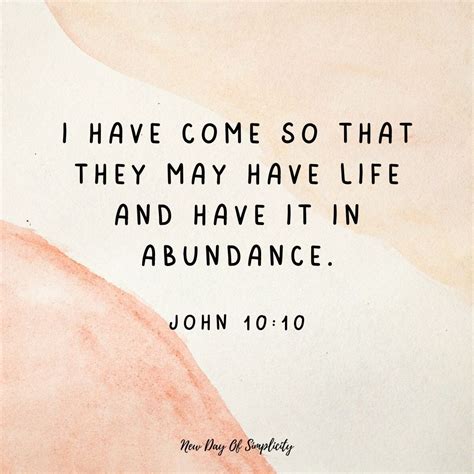 The Abundant Life John 1010 Scripture About Abundance Bible