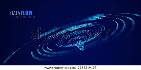 Big Data Visualization Circular Particles Dots เวกเตอร์สต็อก ปลอดค่าลิขสิทธิ์ 2182619193