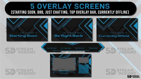 Animated Stream Overlay Package Electric Stream Designz