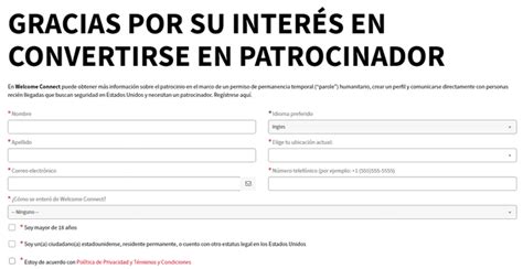 Welcome Us 2023 Cómo Puedo Ser Patrocinador En El Parole Humanitario Y