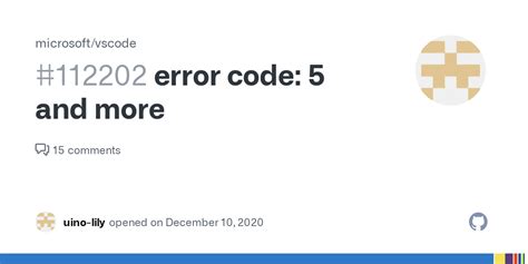error code 5 and more · issue 112202 · microsoft vscode · github