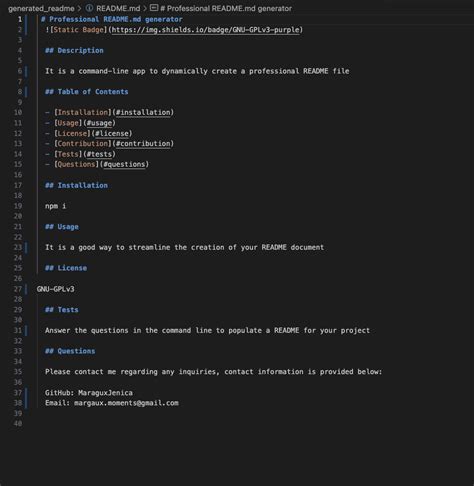 readme generator