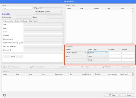 Consolidation And Shipment SHARK WMS Documentation