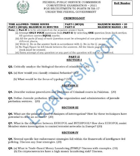 Css Criminology Paper 2021 Legalversity