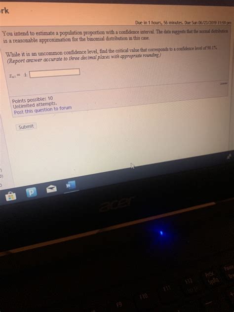 Solved Rk You Intend To Estimate A Population Proportion