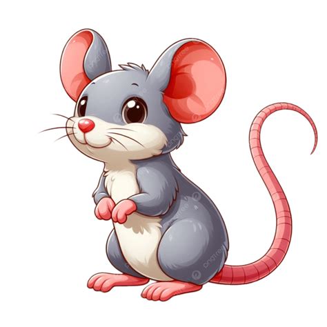 Mouse Sitting Cartoon