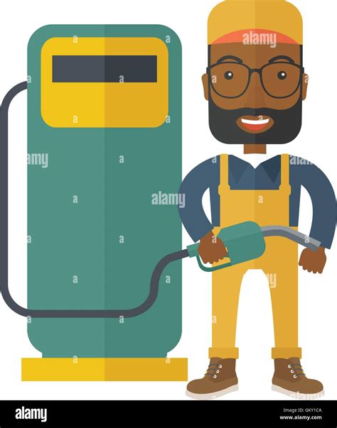 Gasoline Boy With Gas Pump Stock Vector Image And Art Alamy