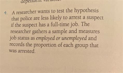Solved Depe 4 A Researcher Wants To Test The Hypothesis
