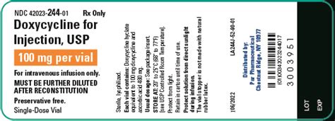 DOXYCYCLINE Injection Powder Lyophilized For Solution