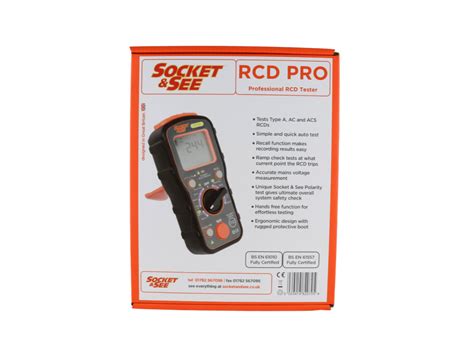 Socket And See Rcd Pro Professional Rcd Tester Socket And See