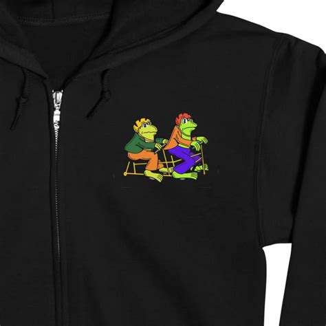 Share The Road Frog And Toad Mens Zip Up Hoodie Classic Fleece Jef
