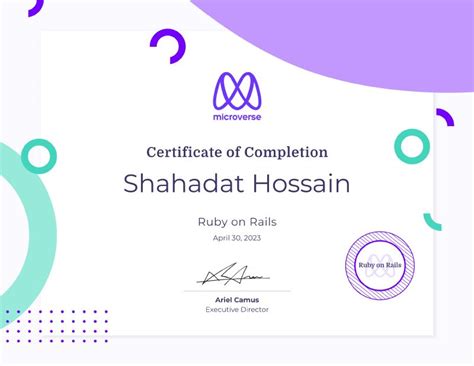 microverse microverse certificateachievement rubyonrails restapi