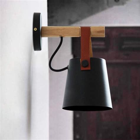 Letha Wall Lamp Modern Wood And Metal Leather Wall Sconce Yala Life™