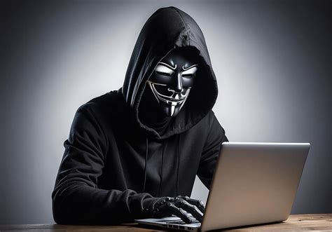Hacker Using Laptop Hacking The Internet Premium Ai Generated Image
