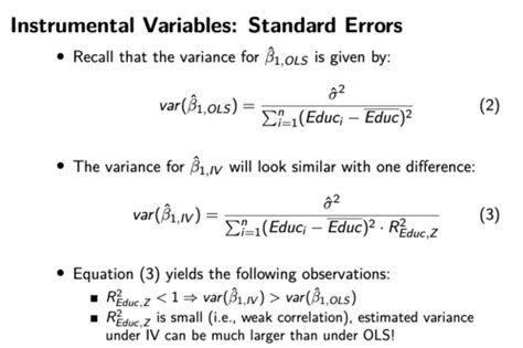 lecture 14 instrumental variables flashcards quizlet