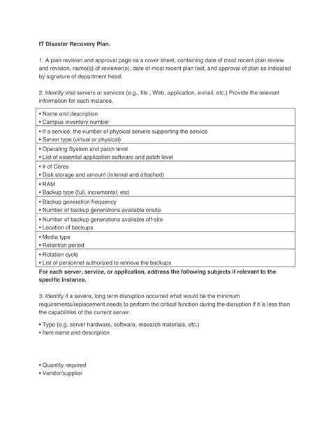 52 Effective Disaster Recovery Plan Templates Drp Templatelab