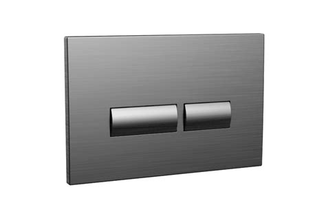Square Gunmetal Dual Flush Button Scudo Bathrooms