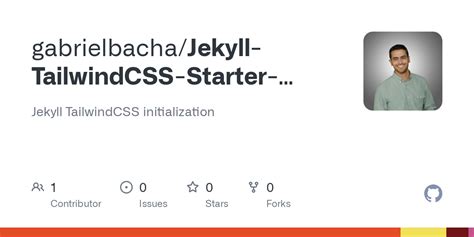 Github Gabrielbachajekyll Tailwindcss Starter Template Jekyll Tailwindcss Initialization