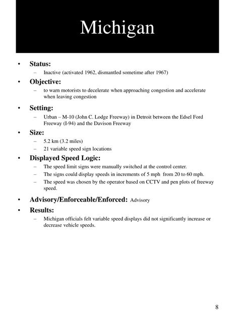 Ppt Examples Of Variable Speed Limit Applications Powerpoint