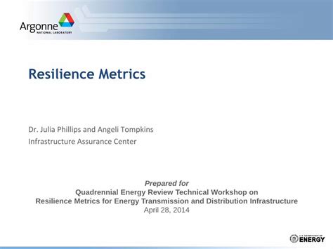Pdf Resilience Metrics · Resilience In The Context Of Critical Infrastructure