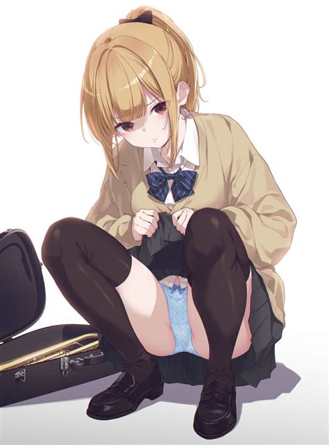 40hara Original Commentary Request Highres 1girl Black Bow Black Shoes Black Skirt Black