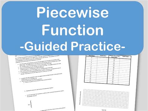 Piecewise Functions Guided Notes Or Lesson Practice Teaching Resources