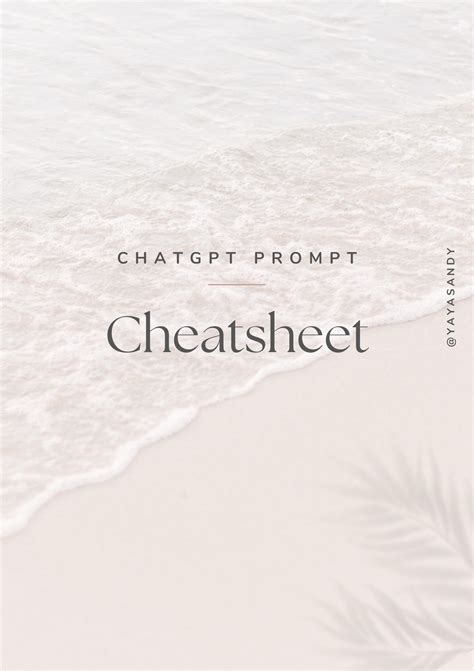 chatgpt prompt cheatsheet by slazare issuu