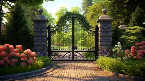 Premium Ai Image Garden Gate