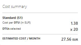 Explanation Of Cost Calculation For DTU Based Azure SQL Stack Overflow