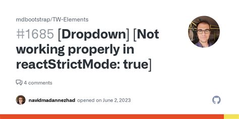 Dropdown Not Working Properly In Reactstrictmode True · Issue