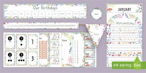 👉 Colourful Botanical Themed Maths Display Pack Twinkl 👉 Colourful Botanical Themed Maths Display Pack Twinkl