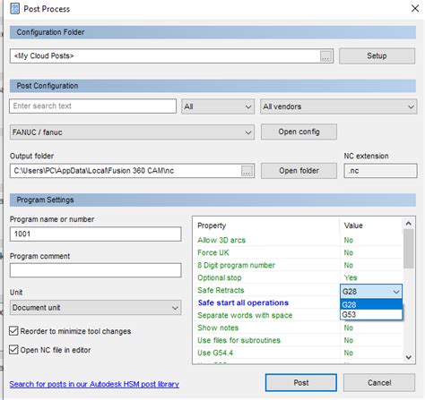 Solved Fanuc Post Procesor Retracts And Tool Calls Autodesk Community