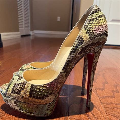 Christian Louboutin Lady Peep 150 Python Gem