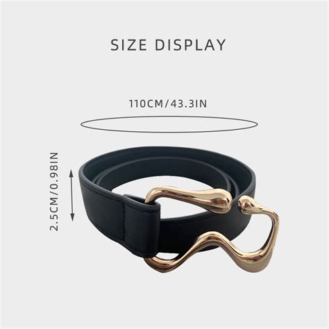 Badu Bg Моден неправилен дизайн с метална катарама Дамска лента за талията Pu кожен колан за