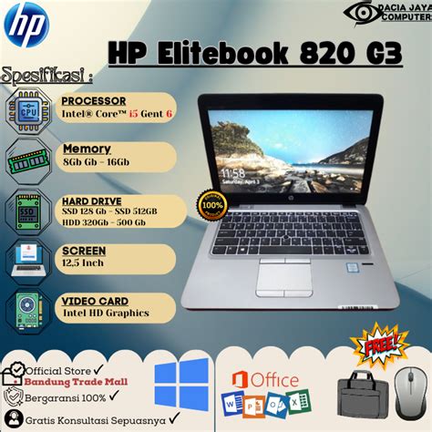 Jual Laptop HP Elitebook Probook Core I5 I7 RAM 16Gb SSD 512Gb BERGARANSI MURAH ORIGINAL
