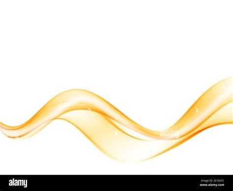 Abstract Smooth Wave Curve Flow Orange Motion Orange Wave Flow Stock Vector Image And Art Alamy