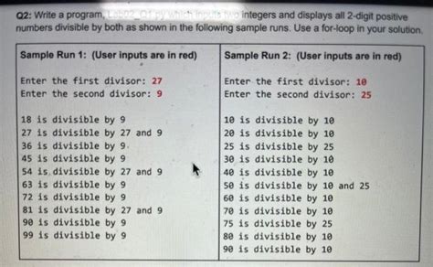 Solved Q Write A Program Integers And Displays All Chegg