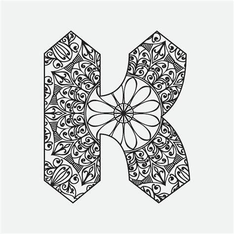 Premium Vector A Letter K With A Floral Pattern